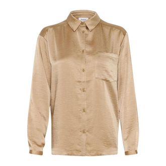 Saint Tropez Chemise Oversize avec Col Chemise - Femme - Blouses et Chemises - Brun - Taille: 42 FR
