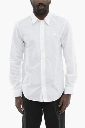 Diesel Cotton Poplin Shirt S-BEN-CL with Embroidered Oval-D Monogra size Xs