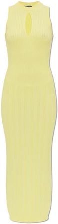 Balmain Femme, Robes, Jaune, Taille: 40 FR Ribbed Dress
