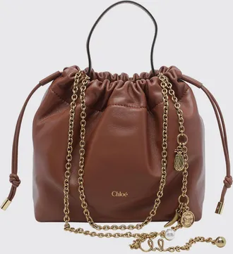 Chlo&eacute; Mini sac seau Icons en nappa avec bandouli&egrave;re en cha&icirc;ne