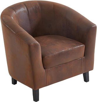 Vente-Unique Lounge-Sessel - Microfaser - Braun - Cristobal II