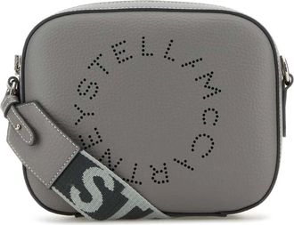 Stella McCartney Femme, Sacs, Gris, Taille: ONE Size Logo Grainy Alter Mat Mini Camera Bag