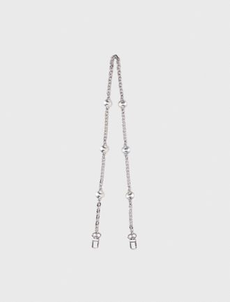 Maje Bandouli&egrave;re Chaine Courte Strass&eacute;e - Argente - Maje