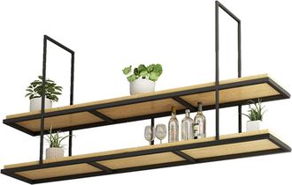 Generic Flaschenhalter: An der Decke hängende Regale - Küchenaufbewahrungsregal Industrielles Pflanzenregal Blumenständer - Ausstellungsregale für Küchendekor