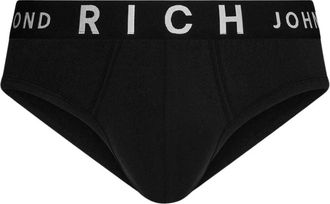 John Richmond Homme, Sous-v&ecirc;tements, Noir, Taille: XL Slip vita bassa in cotone pettinato