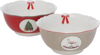 MamboCat 2tlg Set Delight Gebäckschälchen I 500 ml I Müslischalen I Weihnachten I 2 Personen I Ø 14 cm I Schälchen, Bowl I Schüssel für Müsli, Salat, Dessert &