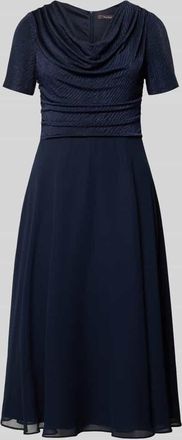 Vera Mont Cocktailkleid mit Wasserfall-Ausschnitt