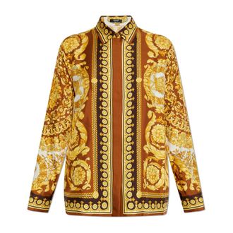 Versace Seidenshirt mit Barocco Print - - Blouses & Shirts - Damen - Mehrfarbig - S