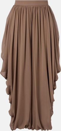 Elie Saab Pantalon en soie drap&eacute;