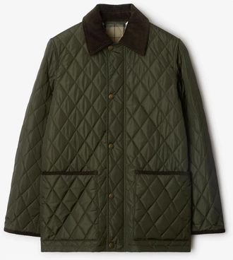 Burberry Femme, Vestes, Vert, Taille: 36 FR Broadway Quilted Jacket