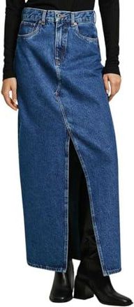 Pepe Jeans London Maxi Skirt Hw Jupe, Bleu (Denim-ct9), 36 Femme