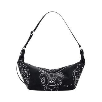 Desigual Schwarze Damenhandtasche mit Nieten - - Bags - Damen - Schwarzk - ONE SIZE