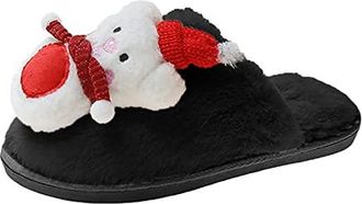 Generic Pantoufles de No&euml;l pour femme - Pantoufles dhiver fantaisie - Confortables et antid&eacute;rapantes - Unisexe - En peluche douce - Chaussons chauds en mousse