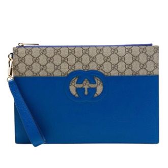 Gucci unisex, Pre-owned, Beige, Taille: ONE Size Pre-owned Vintage Canvas Clutch