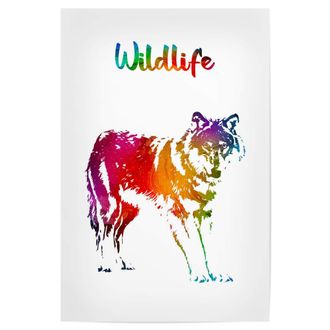 artboxONE Poster 30x20 cm Tiere Wilder Wolf hochwertiger Design Kunstdruck - Bild Tiere Natur Tiere