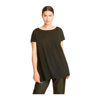Marina Rinaldi L&auml;ssiges Baumwoll-T-Shirt f&uuml;r Frauen - - Tops - Damen - Schwarzk - M