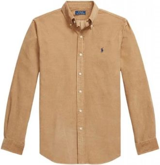 Ralph Lauren Homme, Chemises, Beige, Taille: M Chemise en velours c&ocirc;tel&eacute; 21W