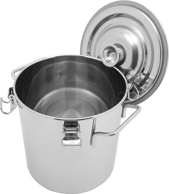 Hemoton Edelstahl Milchkanne Mit Deckel 6L Luftdichter Versiegelter Eimer Mit Tragegriff F&uuml;r K&uuml;che Haushalt Und Lebensmittel Aufbewahrung