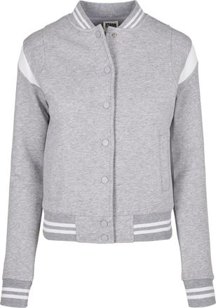 Urban Classics College Sweatjacke f&uuml;r Damen (Grau/Wei&szlig;)