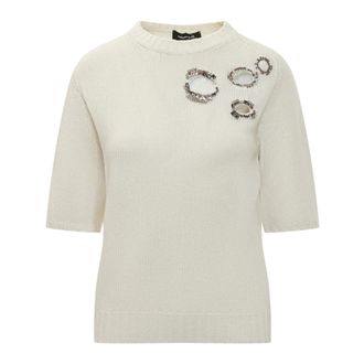 Fabiana Filippi Damen, Strickwaren, Wei&szlig;, LGr&ouml;&szlig;e