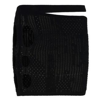 Roberta Einer Cut-out Strick-Minirock - - Skirts - Damen - Schwarzk - M