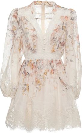 Zimmermann Femme, Robes, Beige, Taille: 40 FR Robe Lanterne en Dentelle