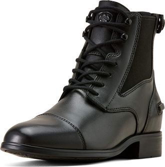 Ariat Womens Kendall Back Zip Lace Paddock Boots in Black, B Medium Width, Size 36.5, by Ariat