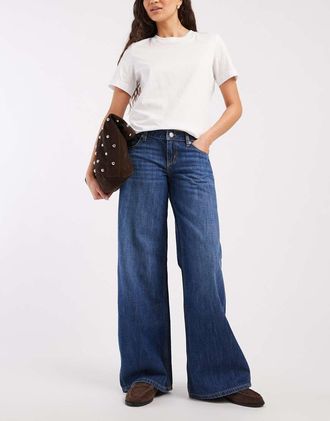 Cotton On Jeans in Skorpionblau mit niedrigem Bund und weitem Schnitt