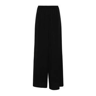Max Mara Femme, Pantalons, Noir, Taille: 36 FR Pantalon en Soie Noire Eureka