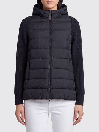 Brunello Cucinelli Doudoune courte en nylon matelass&eacute; avec capuche et zip
