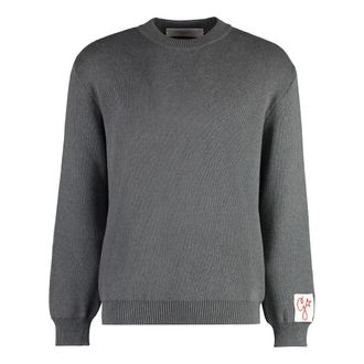 Golden Goose Homme, Pulls, Gris, Taille: XL Pull Ras du Cou Davis en Coton