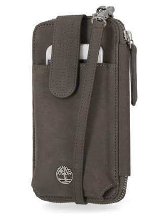 Timberland Womens RFID Leather Phone Crossbody Wallet Bag, Castlerock (Nubuck)