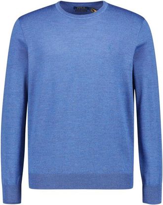 Polo Ralph Lauren Herren Pullover blau Merinowolle unifarben