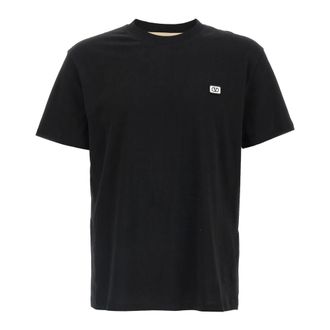 Valentino Garavani Cotton T-Shirt With Vlogo Patch - - Tops - Herren - Schwarzk - L