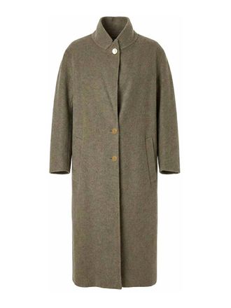 Alberta Ferretti Manteau Au Genou - Vert