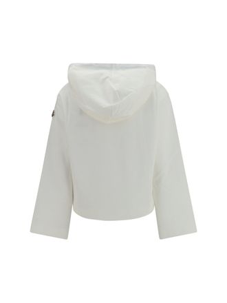 Moncler Womens Cotton Blend Hoodie Natural Cotton; Polyamide Sweatshirts Sweater
