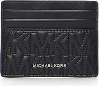 Michael Kors Homme, Accessoires, Noir, Taille: ONE Size Hudson Quilted Logo Card Case