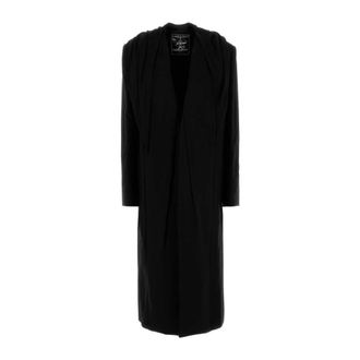 Y / Project Schwarzer Baumwollmantel f&uuml;r stilvolles Aussehen - - Coats - Damen - Schwarzk - S