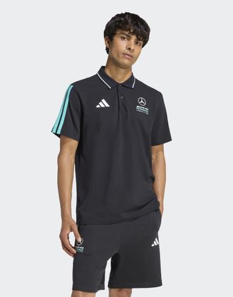adidas adidas Performance - Mercedes AMG Petronas Formula 1 Team DNA - Polo - Noir et menthe