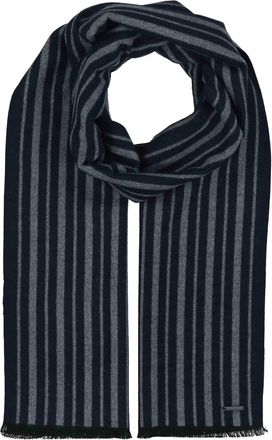 Bugatti Schal mit Streifen-Design | 30 x 180 cm | geometrisches Muster | aus reiner Viskose Navy