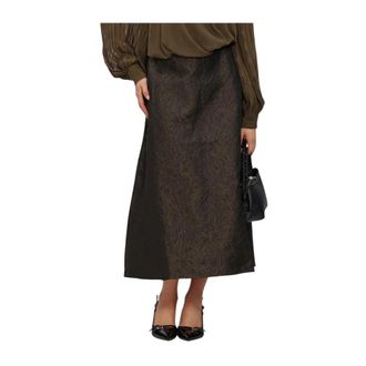 Y.A.S Yasleroc HW Ankle Skirt - - Skirts - Damen - Gr&uuml;n - M