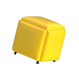 Generic 5-in-1-sitzender osmanischer W&uuml;rfelstuhl aus Leder, Make-up-Hocker mit Rollen, for die Verwendung im Wohnzimmer, im Eingangsbereich, im Schlafzimmer, 