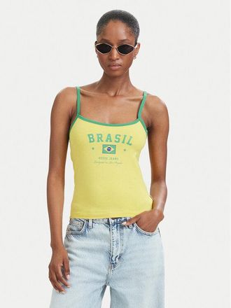 Guess Top W6YP20 K4202 Gelb Slim Fit
