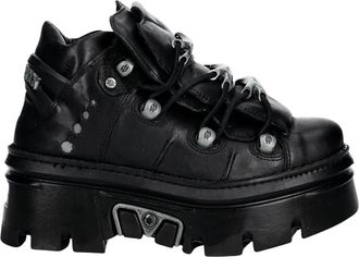 New Rock Baskets Plateforme M-Wall - Femme - Chaussures - Noir - Taille: 41 EU