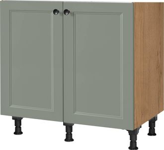 Nobilia home24 Spülenschrank Cascada mit 2 Türen 90 x 87 x 58cm Grün/Mintgrün