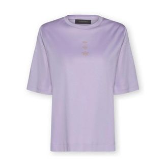 Elena Miro T-Shirt mit Libellen-Applikation aus Baumwolle - - Tops - Damen - Lila - XS