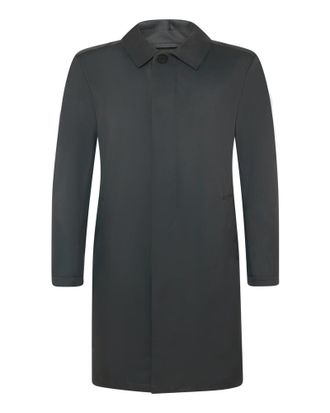 Tom Rusborg Leichter Mantel mit verdeckter Druckknopfleiste in