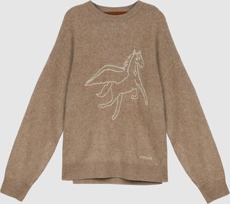 Mother Pull The Biggie Jumper Wheat