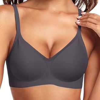 Generic Soutien Gorge Invisible Soutien Gorge sans Armature Brassiere Femme sans Armature De Classique Soie Glac&eacute;e Sexy Seamless avec Rembourrage L&eacute;ger Confor