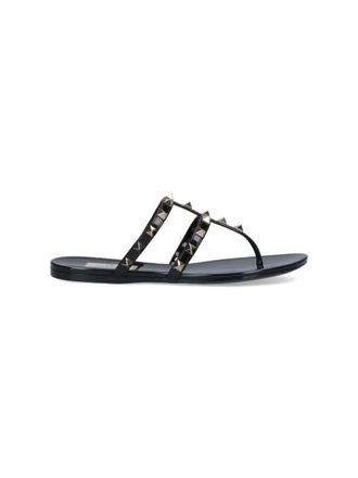 Valentino Garavani Sandalen - Roman Studs Sandals - Black - Gr. 35 (EU) - in Schwarz - f&uuml;r Damen